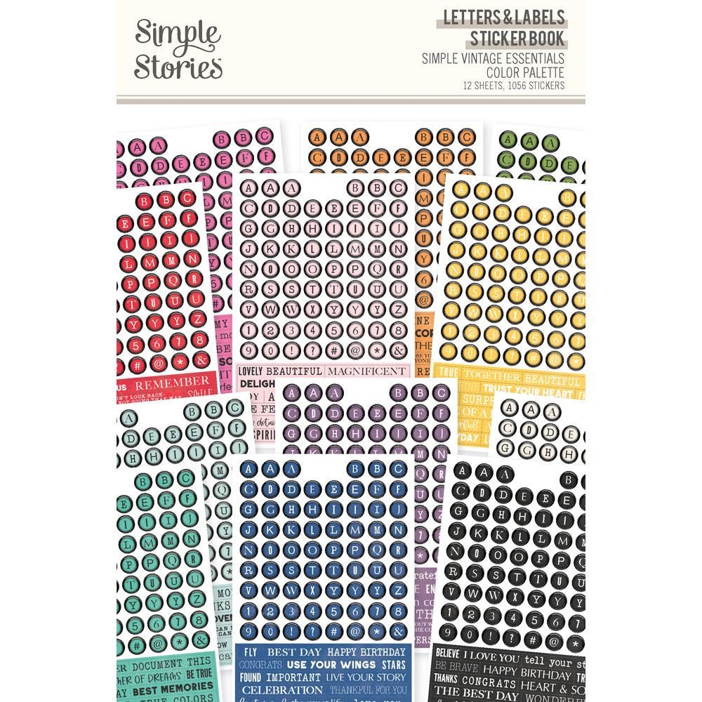 Simple Vintage Essentials Color Palette - Letter & Labels Sticker Book
