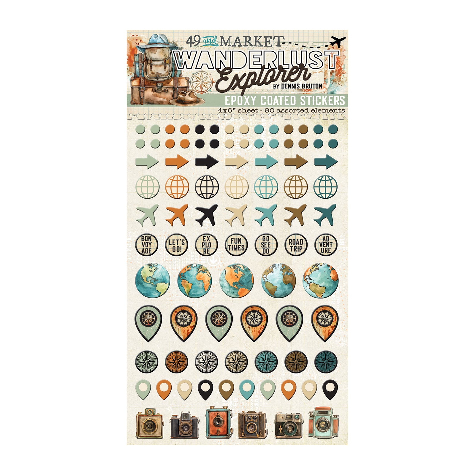 Wanderlust Explorer - Epoxy Stickers