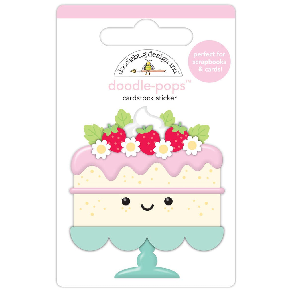 Doodlebug Doodle-Pops 3D Stickers - Strawberry Shortcake