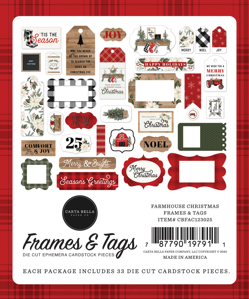 Farmhouse Christmas Frames & Tags