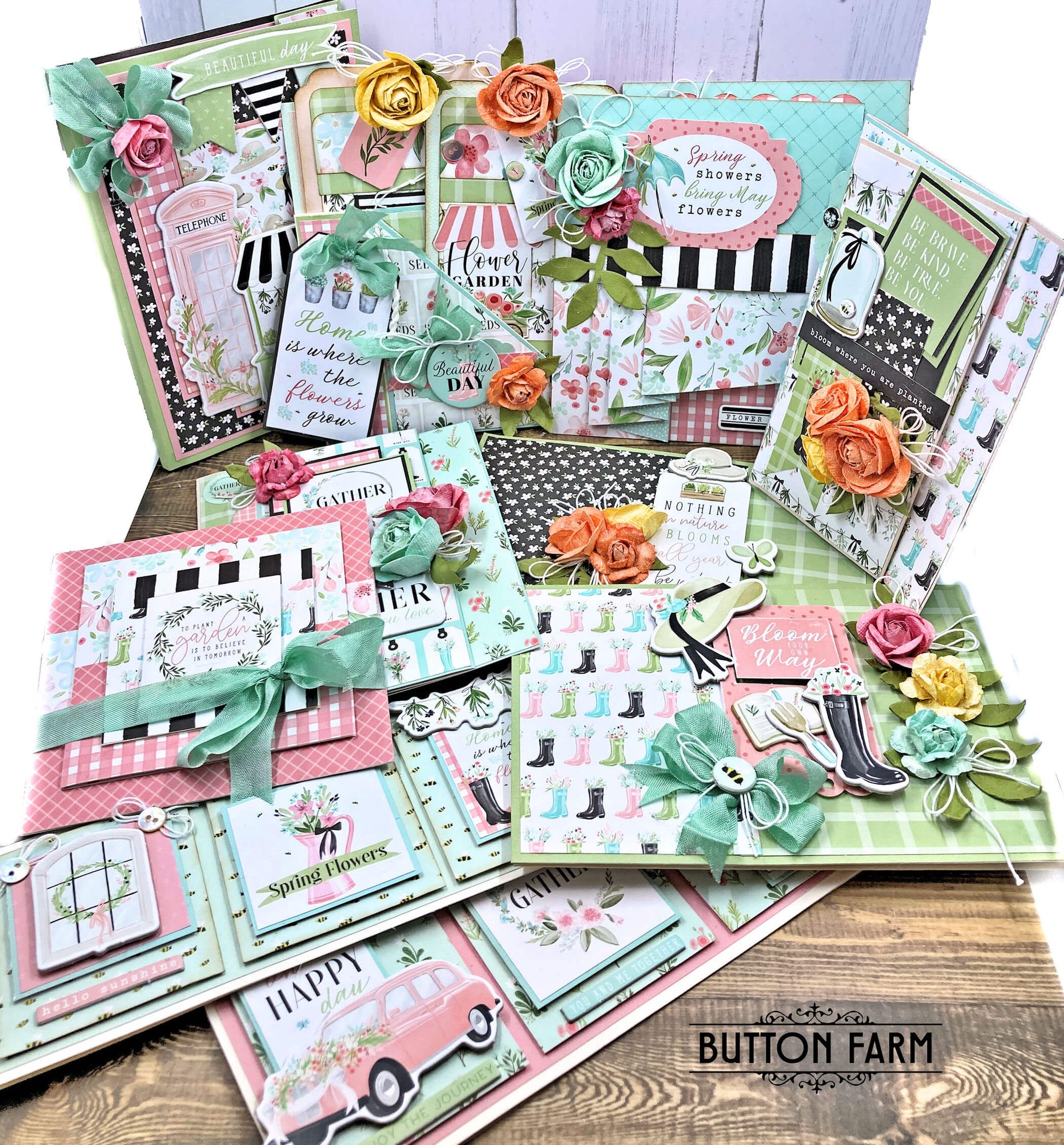 Carta Bella Flower Garden Card Kit by Kathy Clement - Digital Tutorial